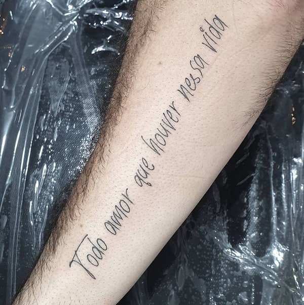 60 Best Arm Writing Tattoos For Boys & Girls - Tidy Tale
